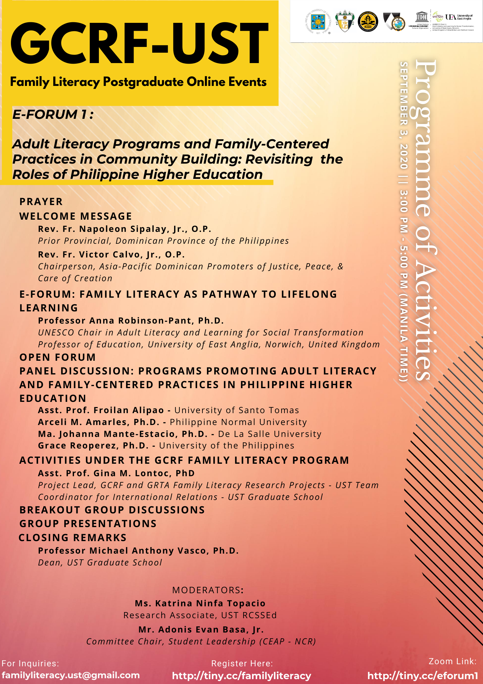 GCRF Family Literacy Team of the University of Santo Tomas – UST – RCSSED