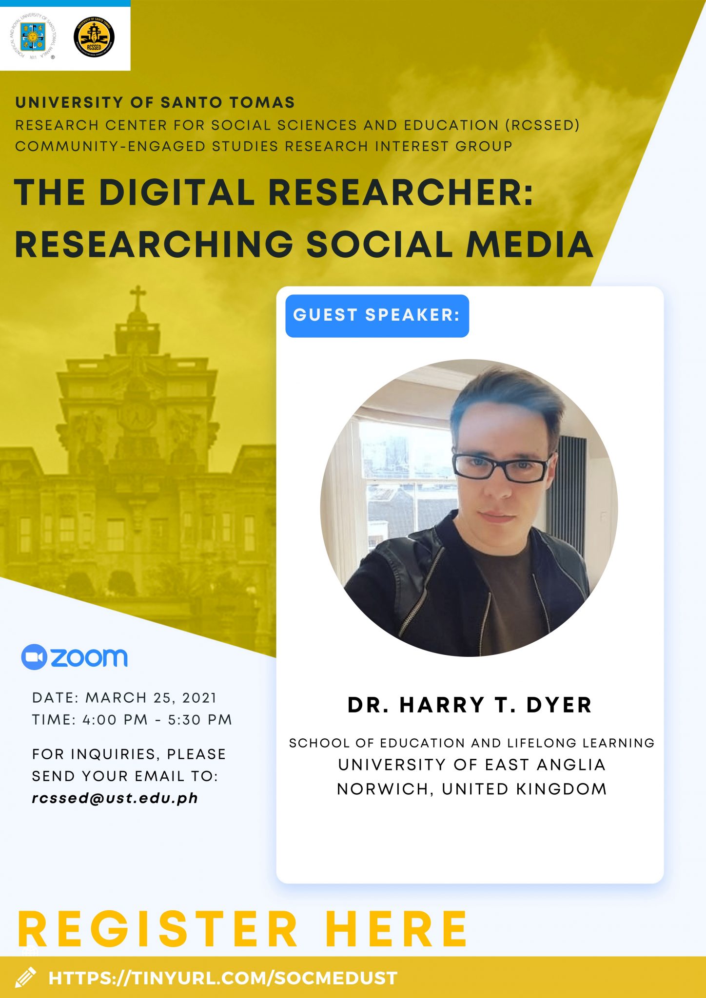 The Digital Researcher: Researching Social Media – UST – RCSSED